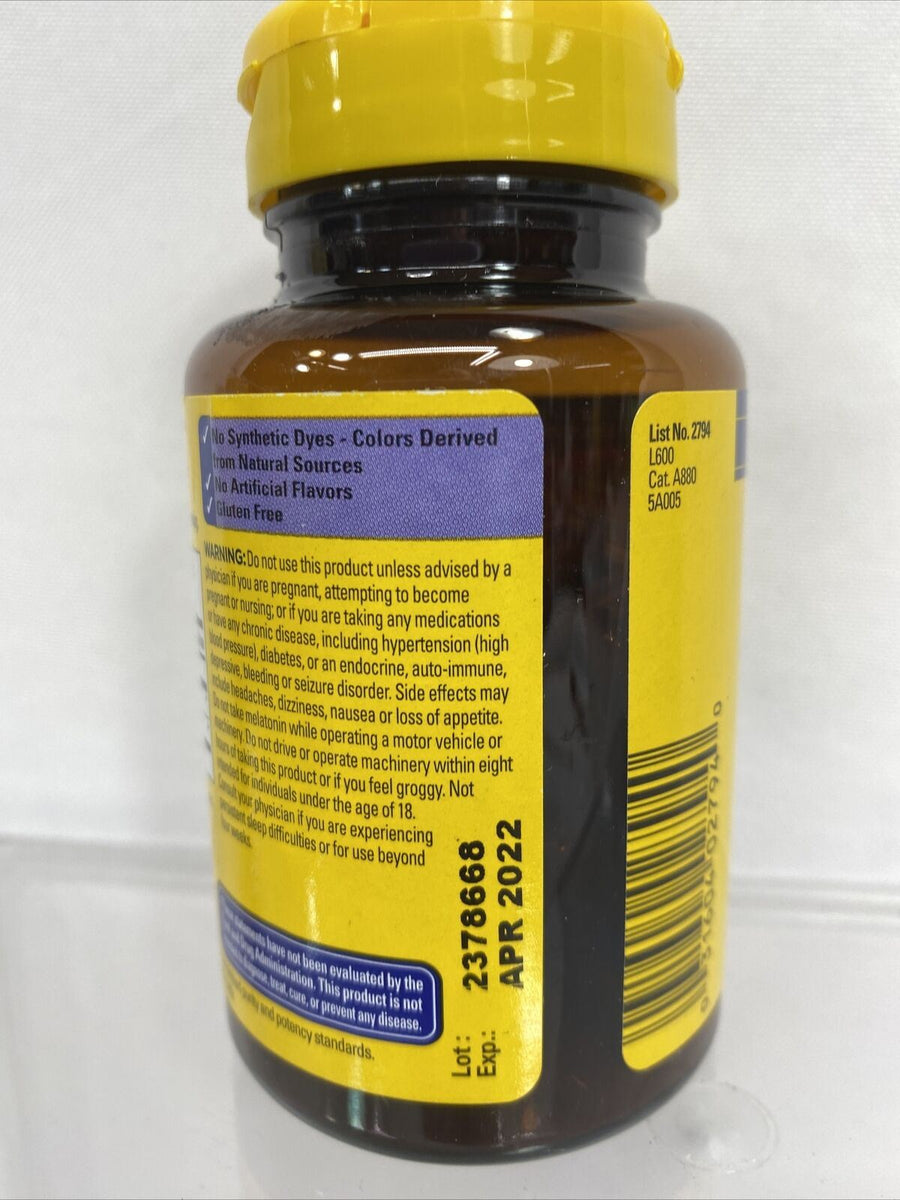Nature Made Melatonin 3 Mg Natural Sleep Aid 60 Softgels 4/22 – Face Plant