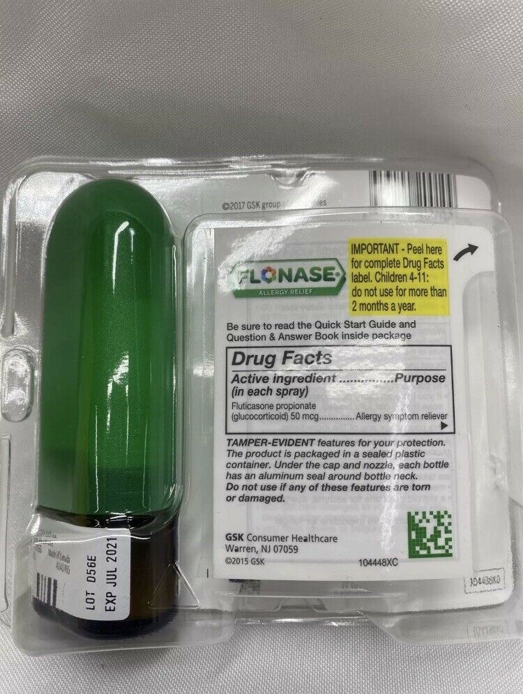 (2) Flonase Allergy Relief Nasal 2x 60 Metered Spray Non-Drowsy 120 to ...