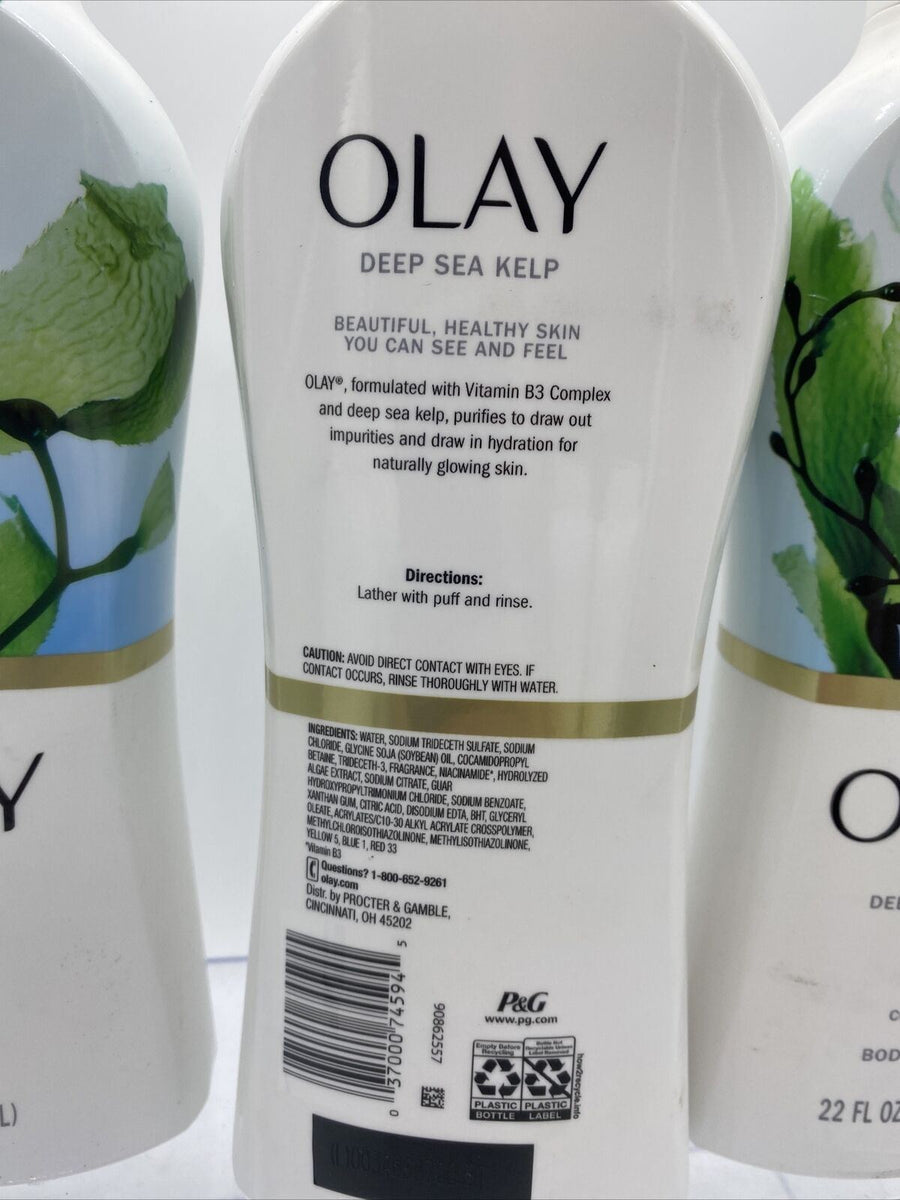 (2) Olay Deep Sea Kelp Cleansing Infusion Hydrating Glow Body Wash22 f ...