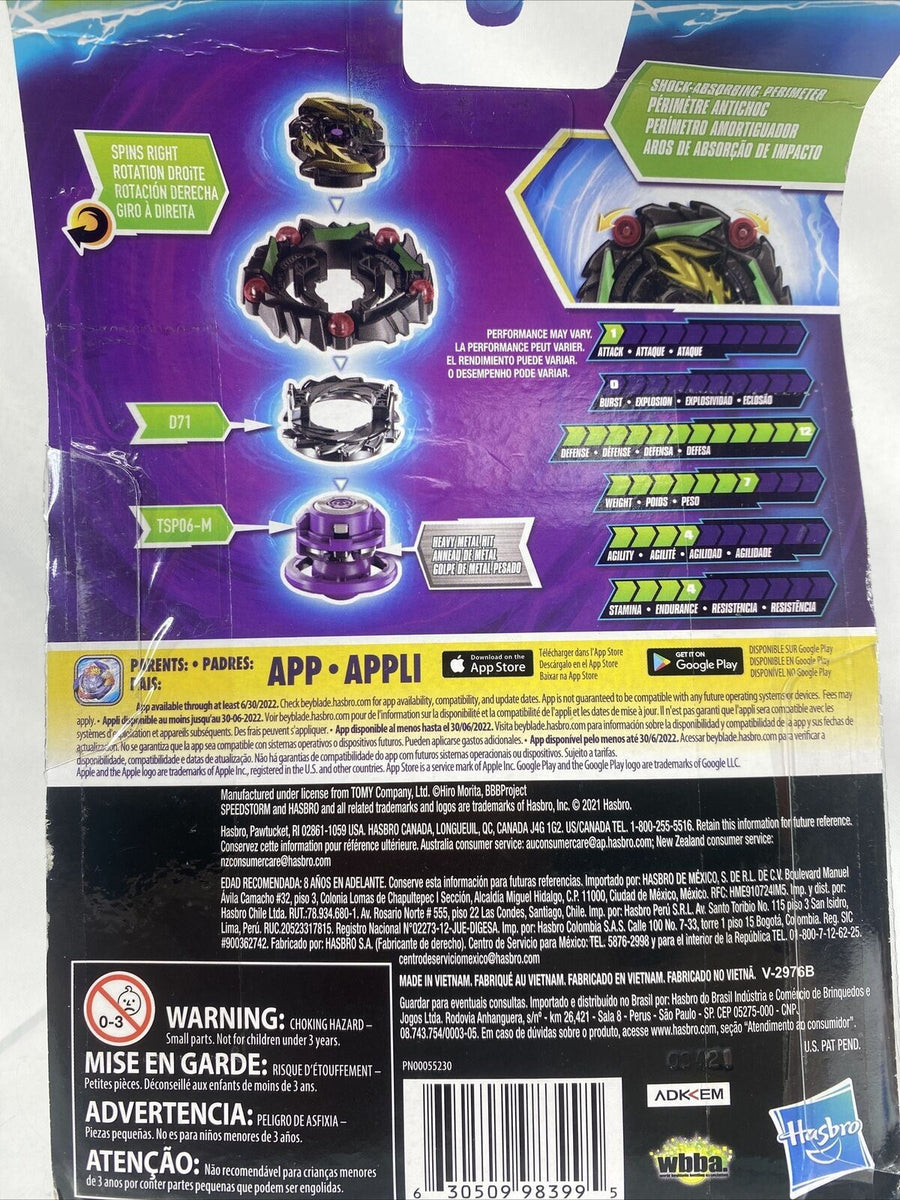BEYBLADE BURST SURGE Speed Storm CURSE SATOMB S6 Spinning Top Starter ...