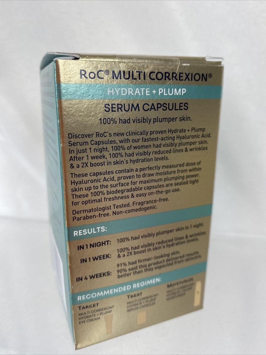 RoC Multi Correxion Hydrate + Plump Night Serum Capsules Hyaluronic Ac ...