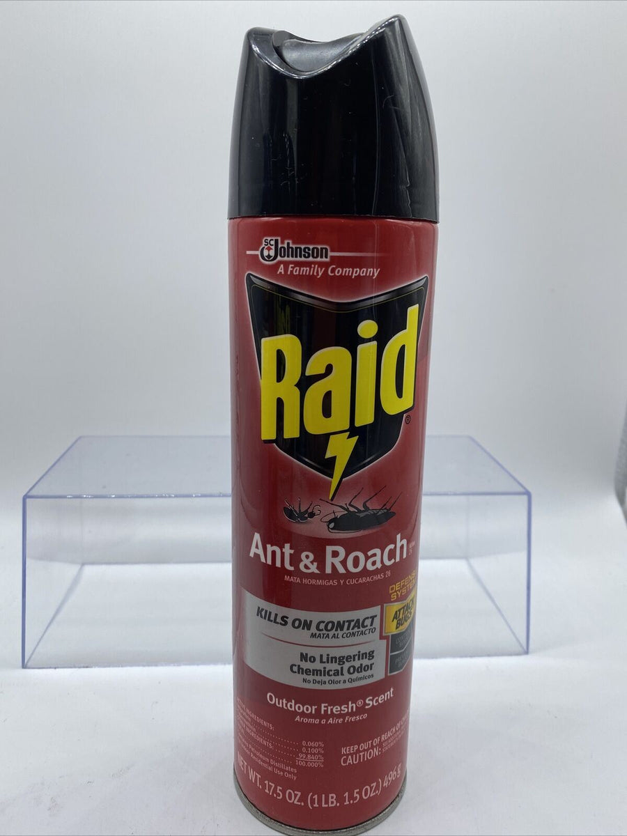 (2) Raid Ant Roach Killer Outdoor Scent 17.5 oz Attack Control Prevent ...