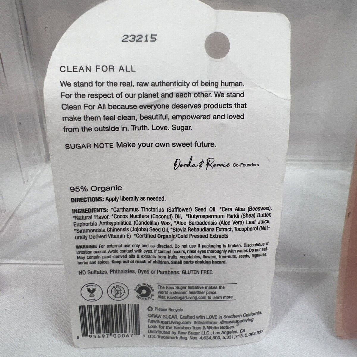 (2) Raw Sugar Lip Love Soothing Lip Balm .25 oz - ALMOND MILK+AGAVE Na ...