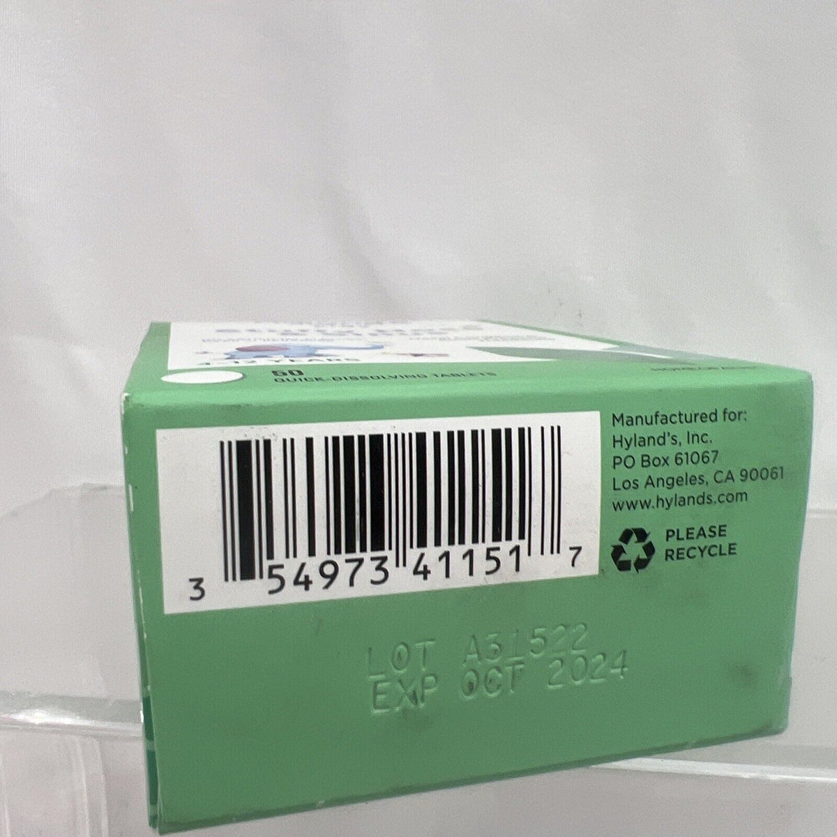 Hyland's Kids Stuffy Nose & Sinus 50 Quick Dissolve Tablets 6/24+ COMB ...