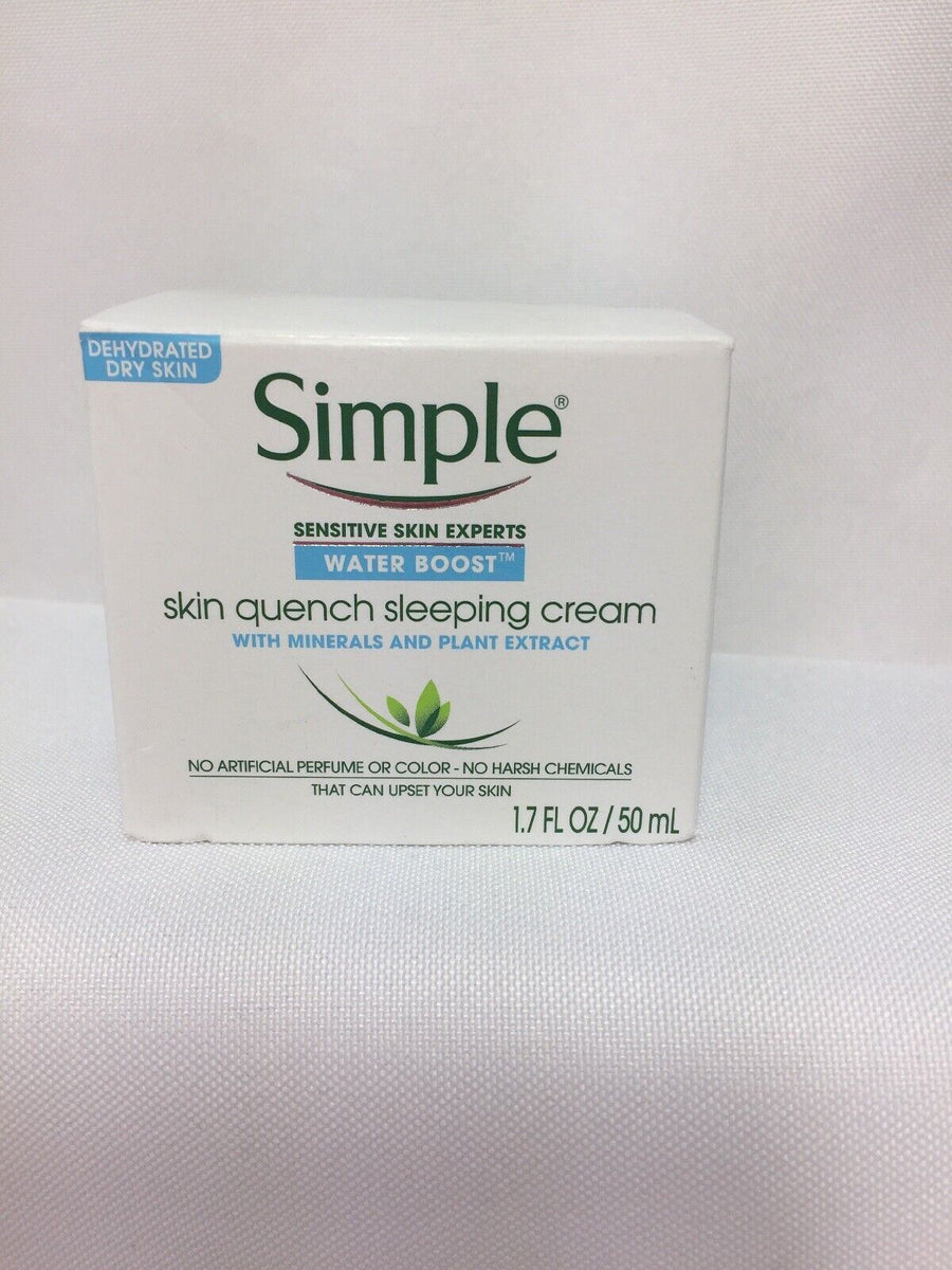 (12) Simple Water Boost Sleeping Cream Skin Quench Night Time Moisturi ...