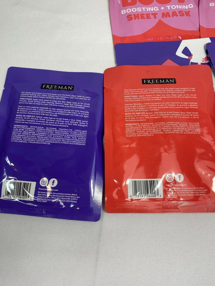 (6) Freeman Perky Bust & Cheeky Butt SheetMask Boosting Smoothing Toni ...