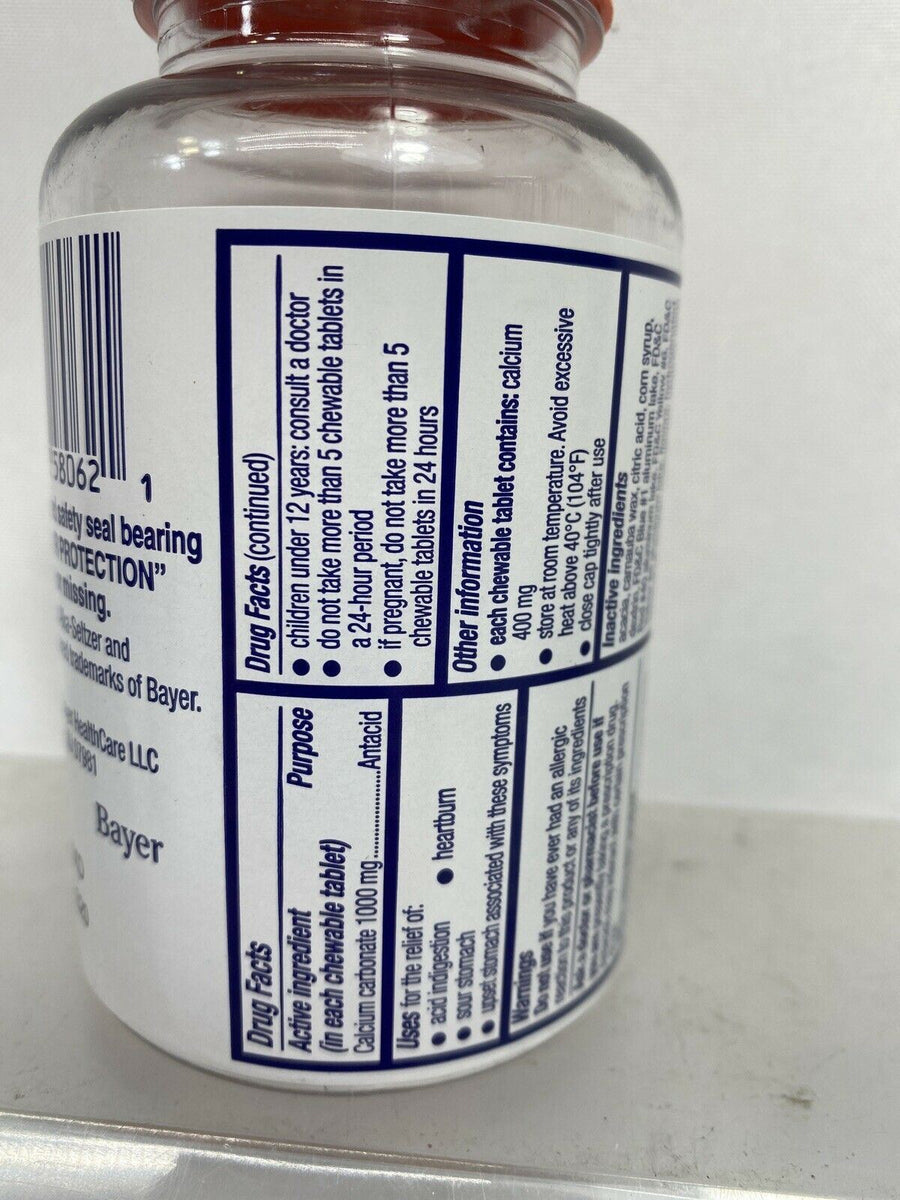 Alka-Seltzer Heartburn Antacid Relief Chewable Ultra Strength 50 Table ...