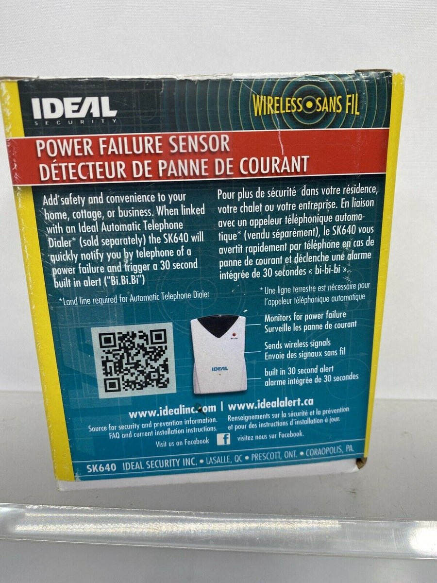 ideal security power failure sensor SK640 Rare Discontinued Wireless D ...