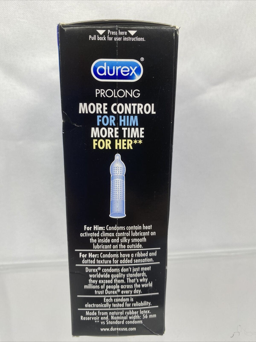 Durex Condom Prolong Latex Condoms Bulk Pack 12ct Ultra Fine COMBINE S ...