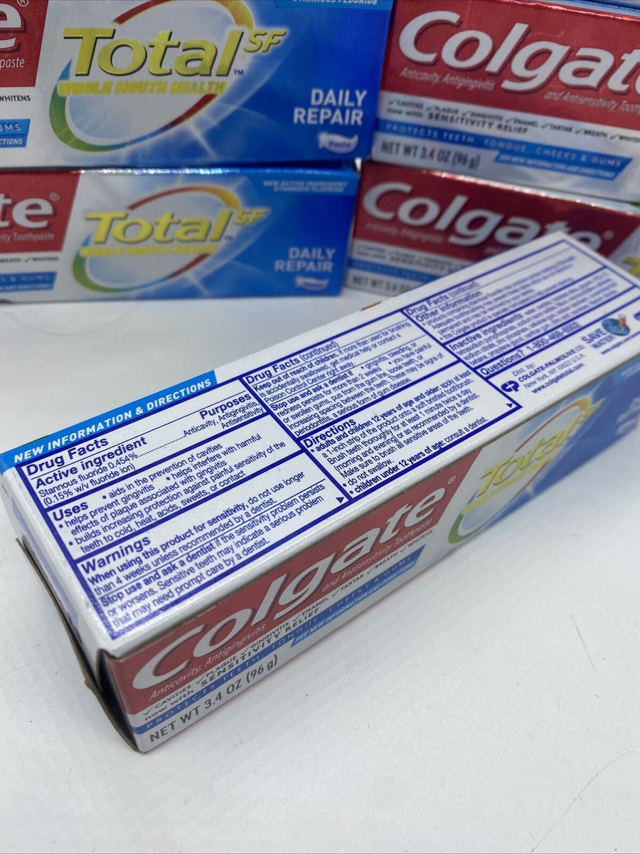 (12) Colgate Total SF Toothpaste Daily Repair Gum Teeth whiten Tarter ...