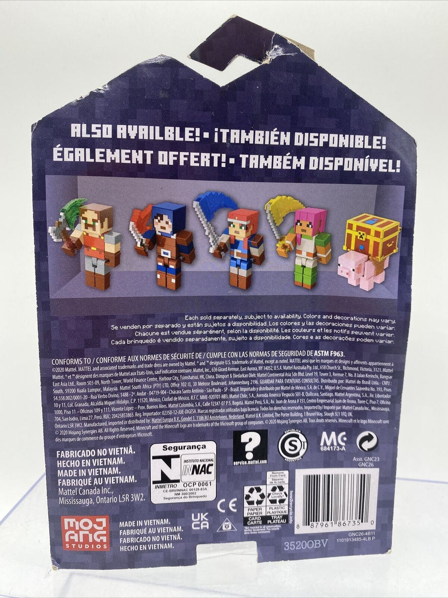 Minecraft Dungeons Skeleton Vanguard 3.25" Action Figure Mattel Mojang ...