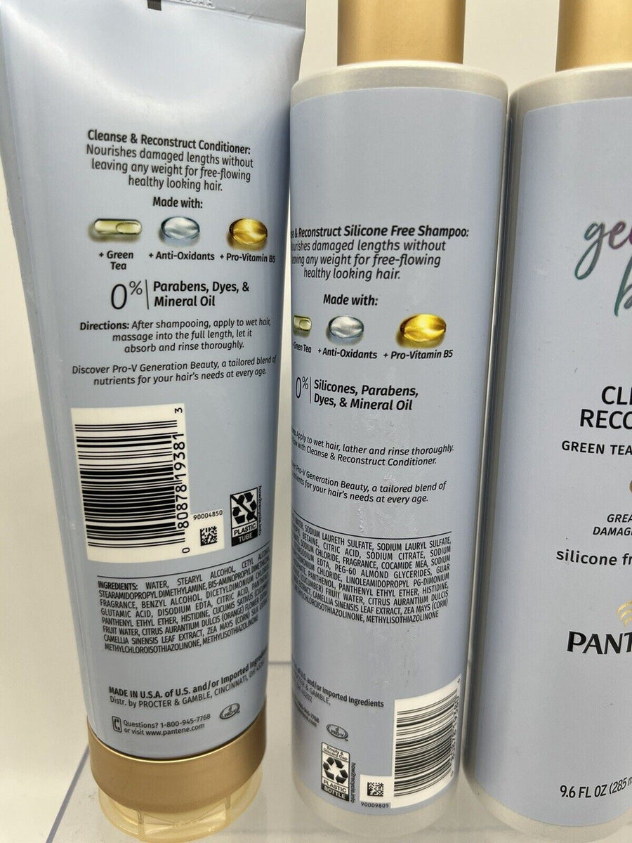 (4) Generation Beauty Cleanse & Reconstruct shampoo & Conditioner Pro ...