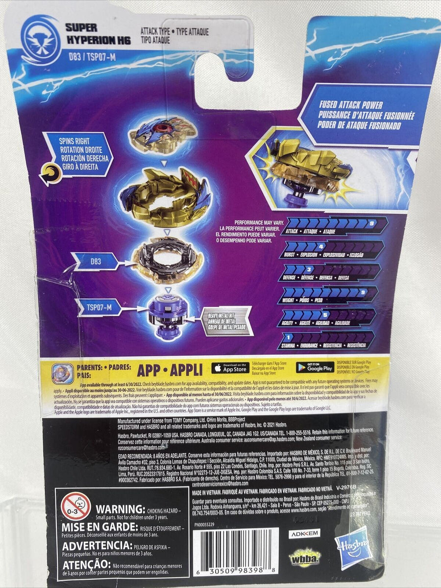 BEYBLADE BURST SURGE Speed Storm Super Hyperion H6 Spinning Top Starte ...