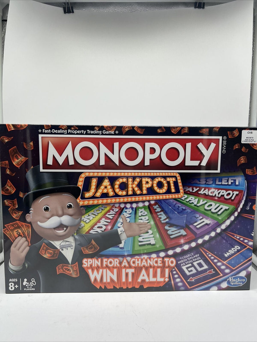 Monopoly Jackpot Board Game by Hasbro BRAND SEALED MONOPOLY MAN Parker ...