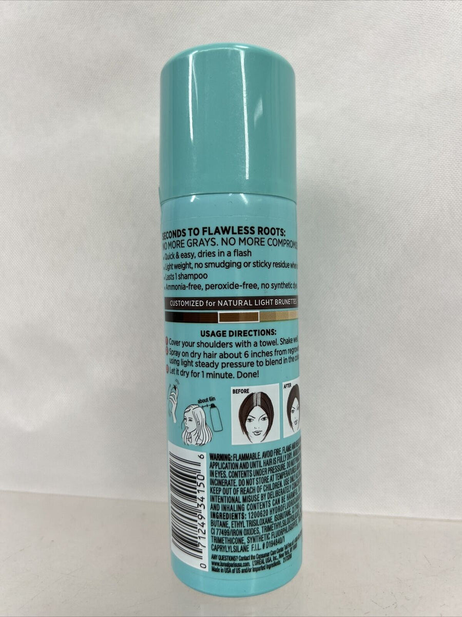 L’Oréal Light Brown Magic Root Spray Cover up Rescue Hair Color Cover ...