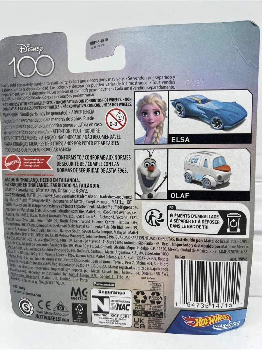 Hot Wheels Disney 100 Years Frozen Olaf Character Car 2023 COMBINE SHI ...