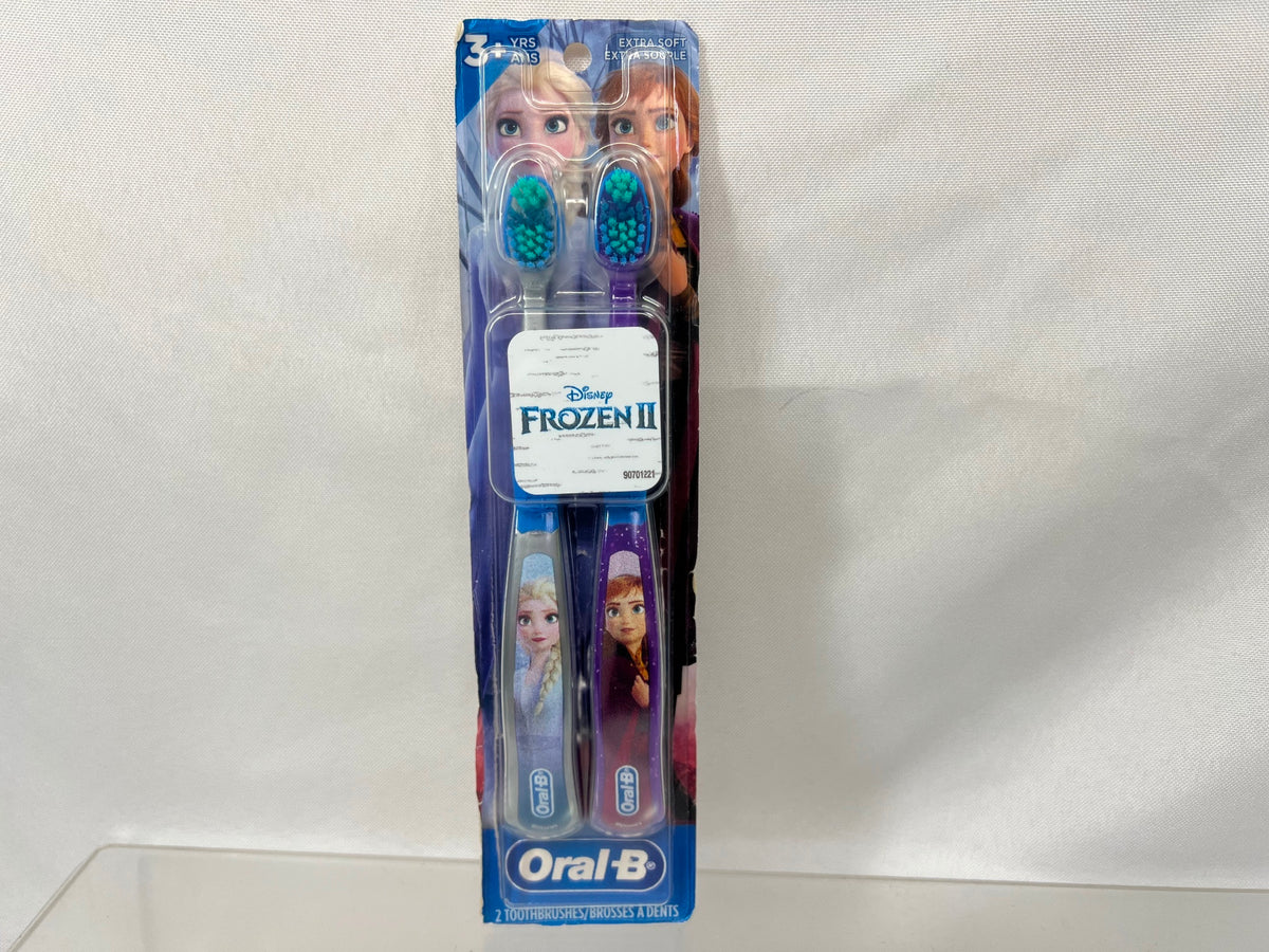 Disney Frozen II Oral-B 2 Toothbrushes Extra Soft Rip box – Face Plant